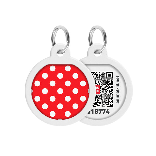 Best Pet Smart ID Tag with Polka Dots Design for Cats and Dogs– Pet ...